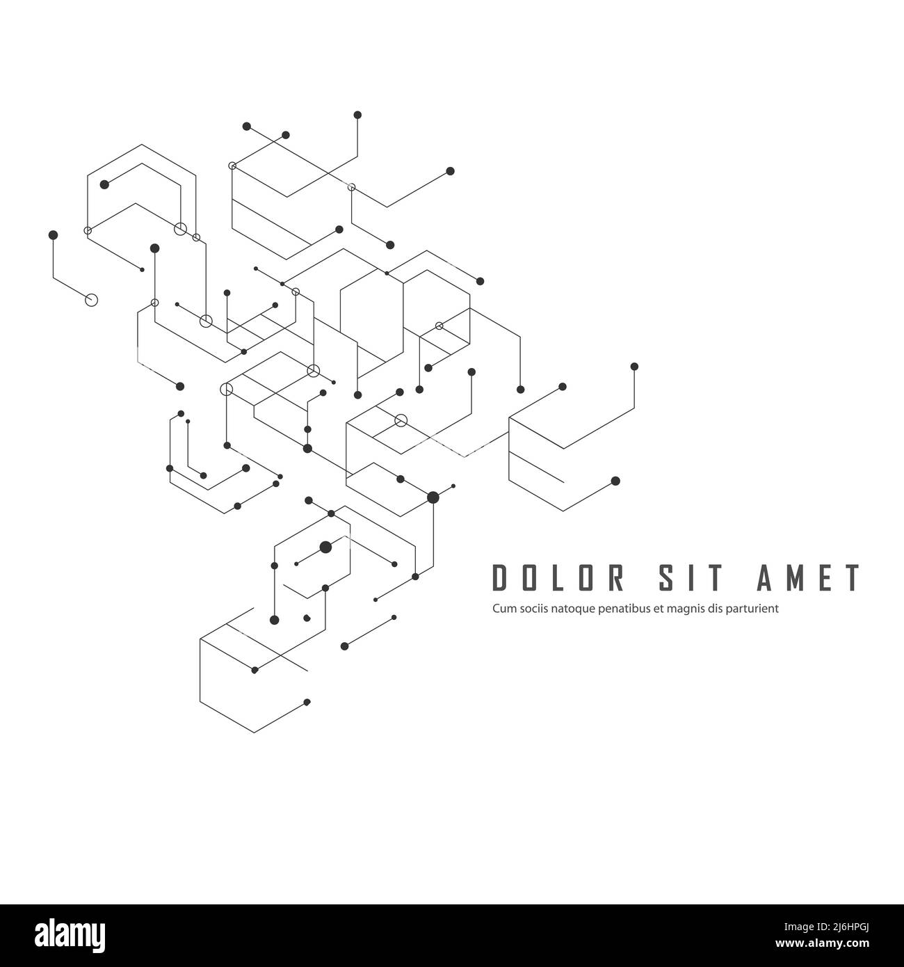 Vector Connect Lines And Dots Banner Template For Technology Stock Vector Image And Art Alamy