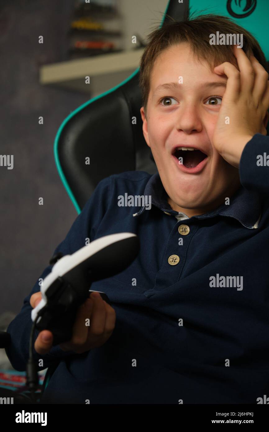 Boy gamer home console hi-res stock photography and images - Alamy
