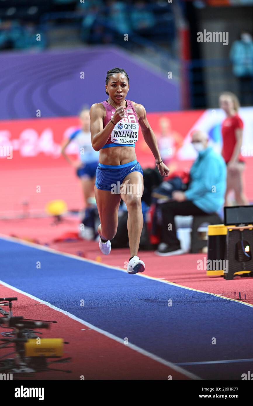 Kendel Williams participating in the Belgrade 2022 World Indoor ...