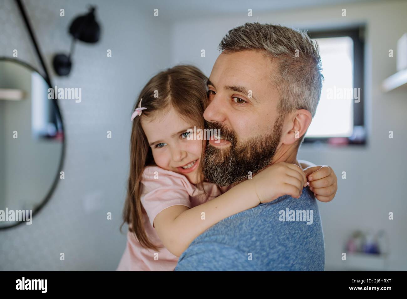 Hug daughter hi-res stock photography and images - Alamy