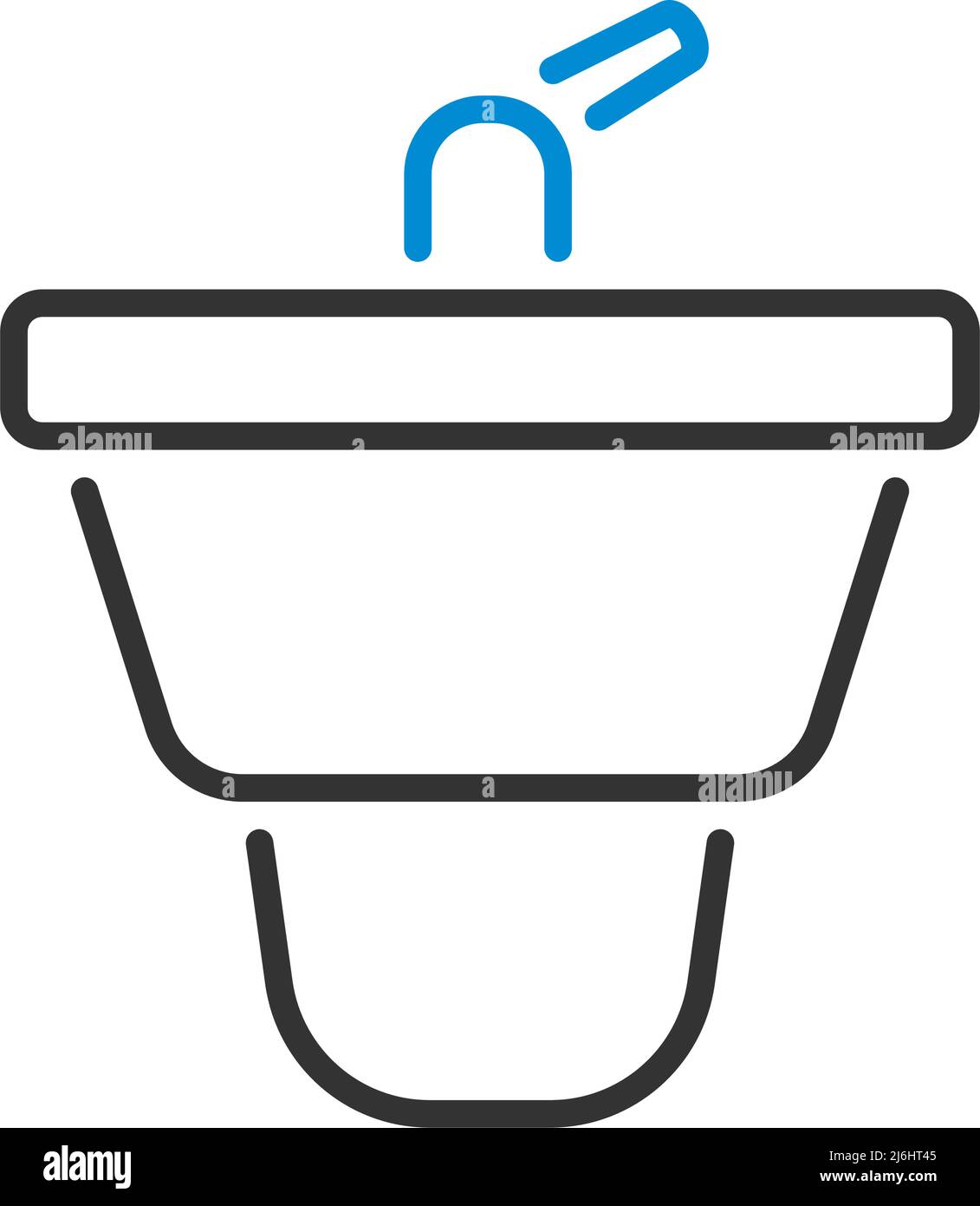 Bidet Icon. Editable Bold Outline With Color Fill Design. Vector ...