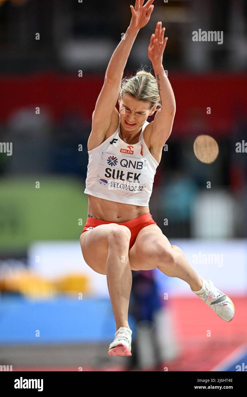 Adrianna Sulek participating in the Belgrade 2022 World Indoor ...