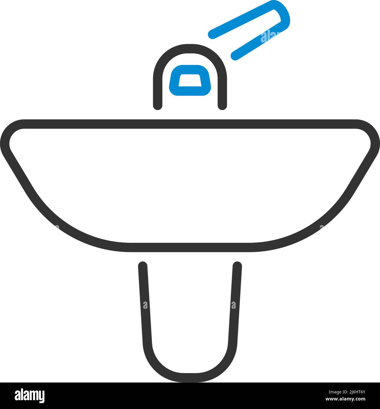 Wash Basin Icon. Editable Bold Outline With Color Fill Design. Vector ...