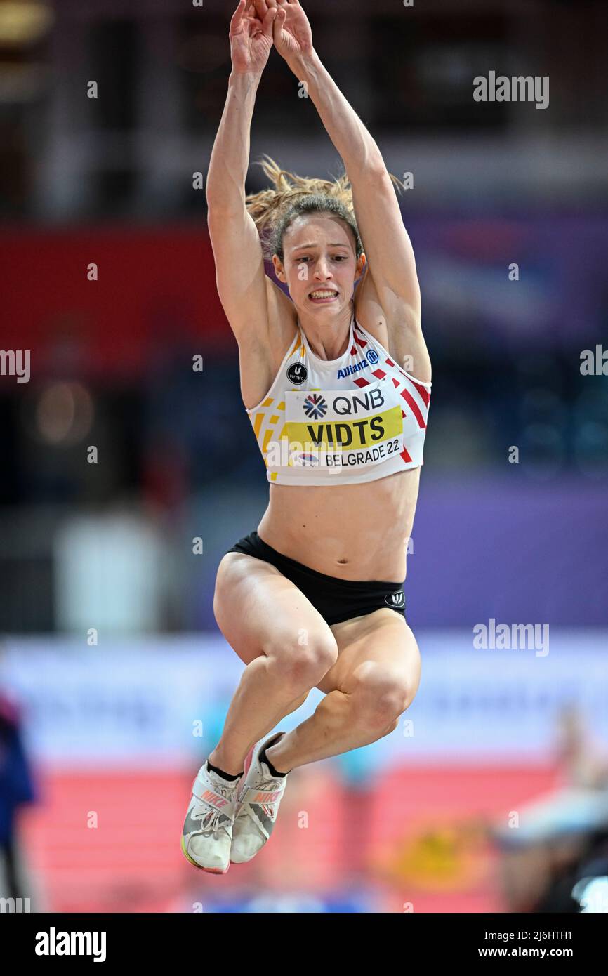 Noor Vidts participating in the Belgrade 2022 World Indoor ...