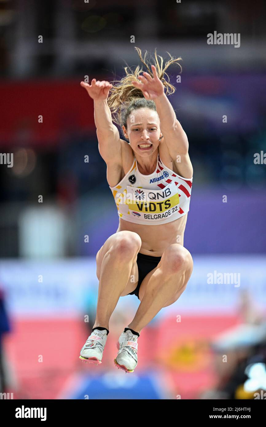 Noor Vidts participating in the Belgrade 2022 World Indoor ...
