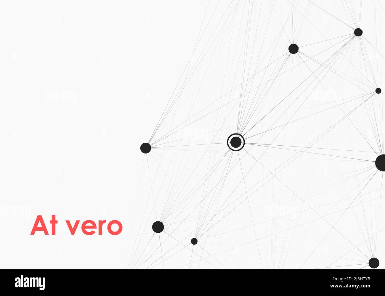 Vector abstract molecule of black color with large and small dots on ...