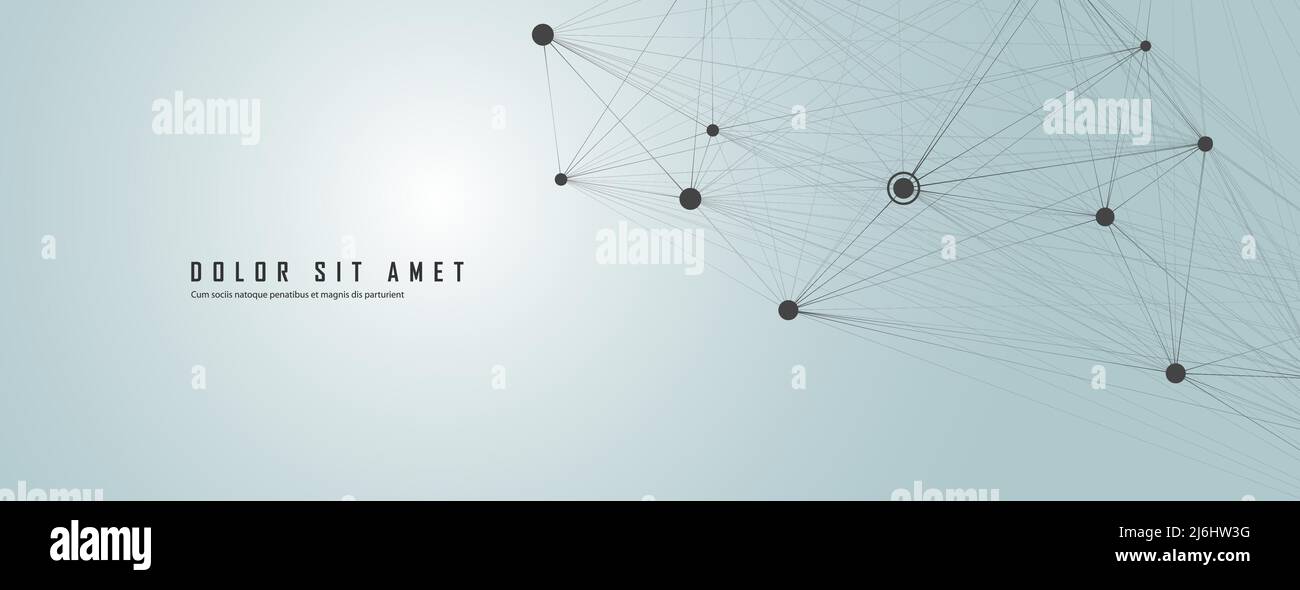 Vector molecular connection pattern with dots and lines in black Stock ...