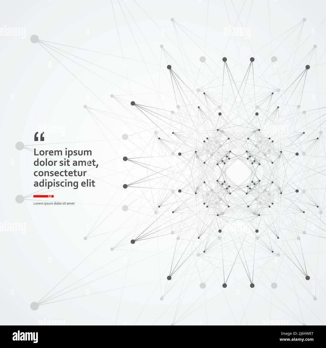 Abstract molecular compound of gray color with dots and lines Stock ...