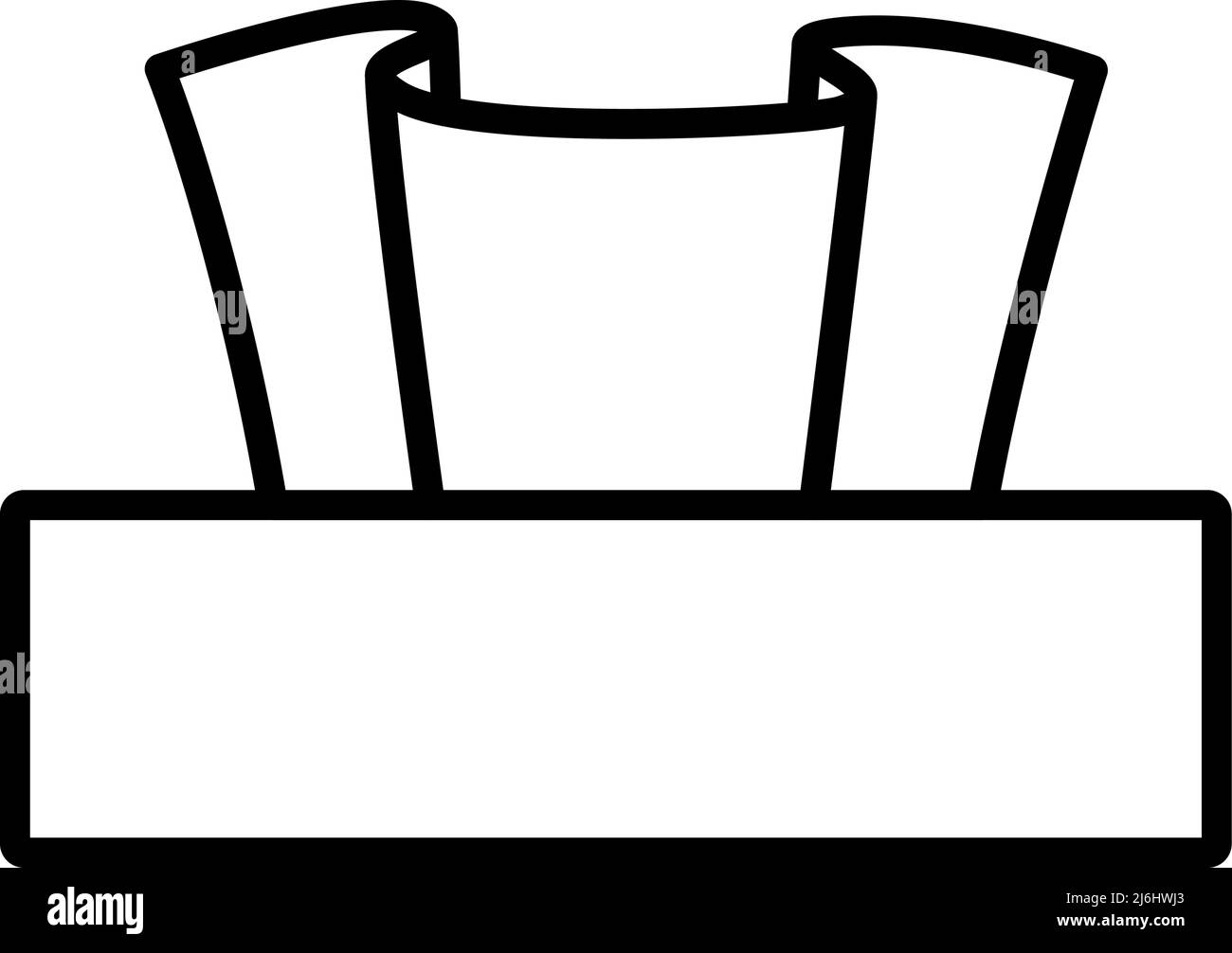 Tissue Paper Icon. Bold outline design with editable stroke width. Vector Illustration Stock ...