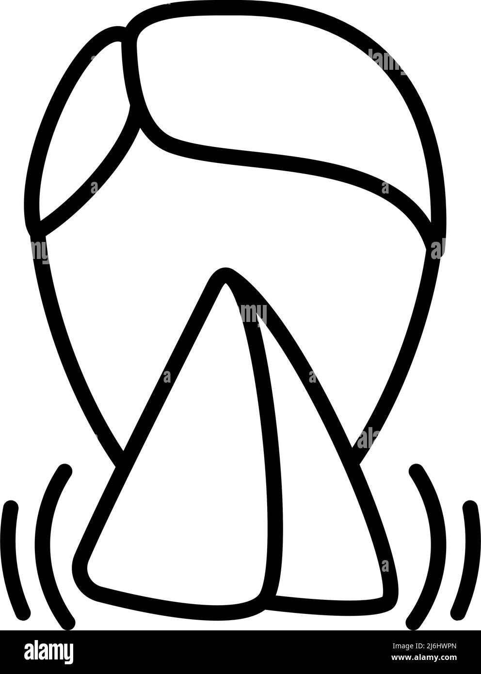 Sneezing Nose Icon. Bold outline design with editable stroke width ...