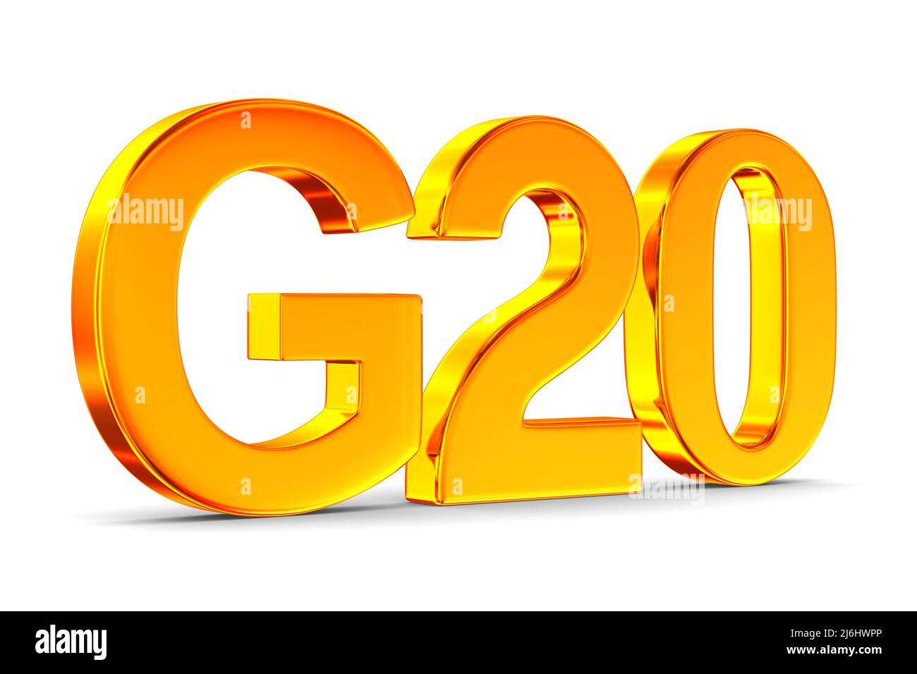 G20 on white background. Isolated 3D illustration Stock Photo - Alamy