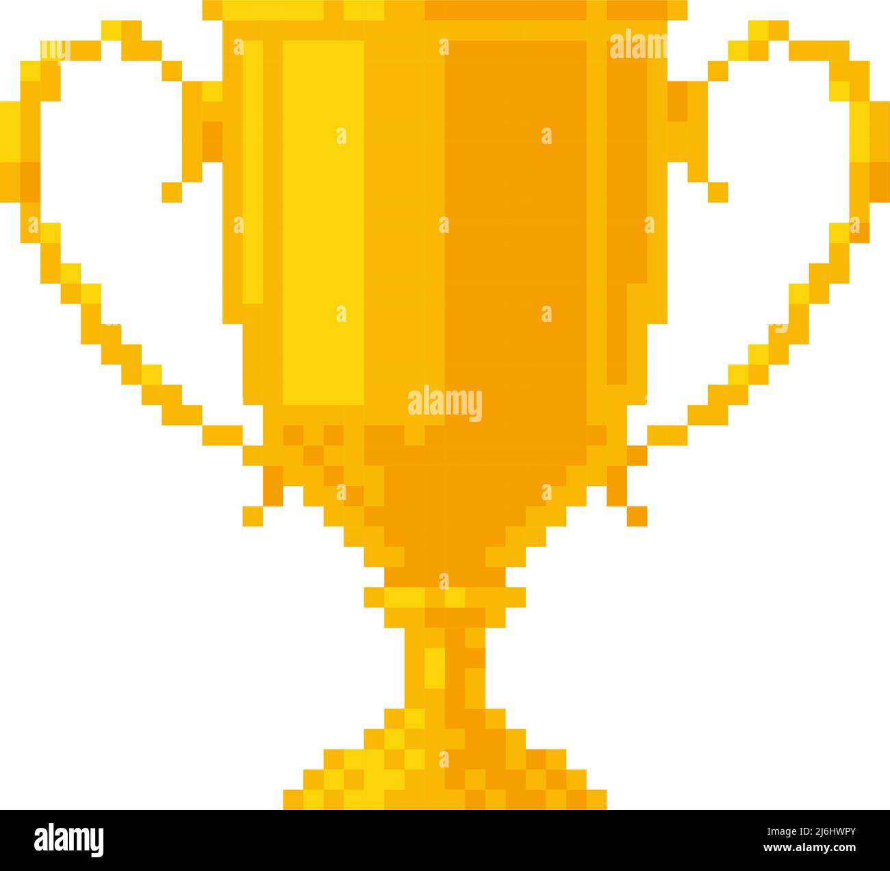 8 bit pixel sports cup. vector illustration Stock Vector Image & Art ...