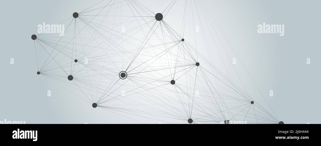 Vector molecular connection pattern with dots and lines in black Stock ...