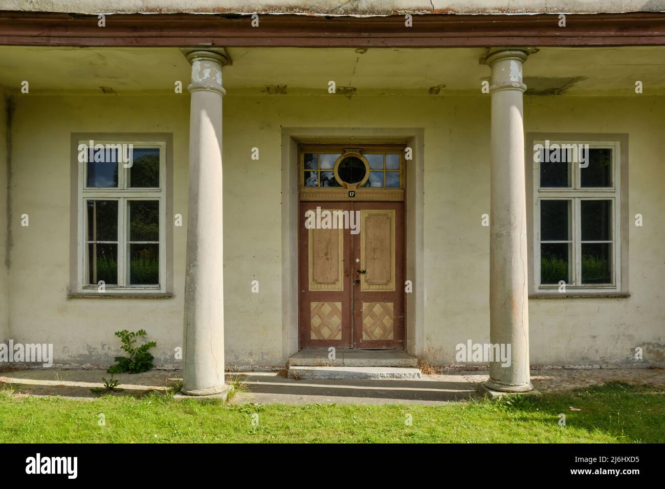 Historical Baroque Nehringen Manor House from the early 18th century, community of Grammendorf ...