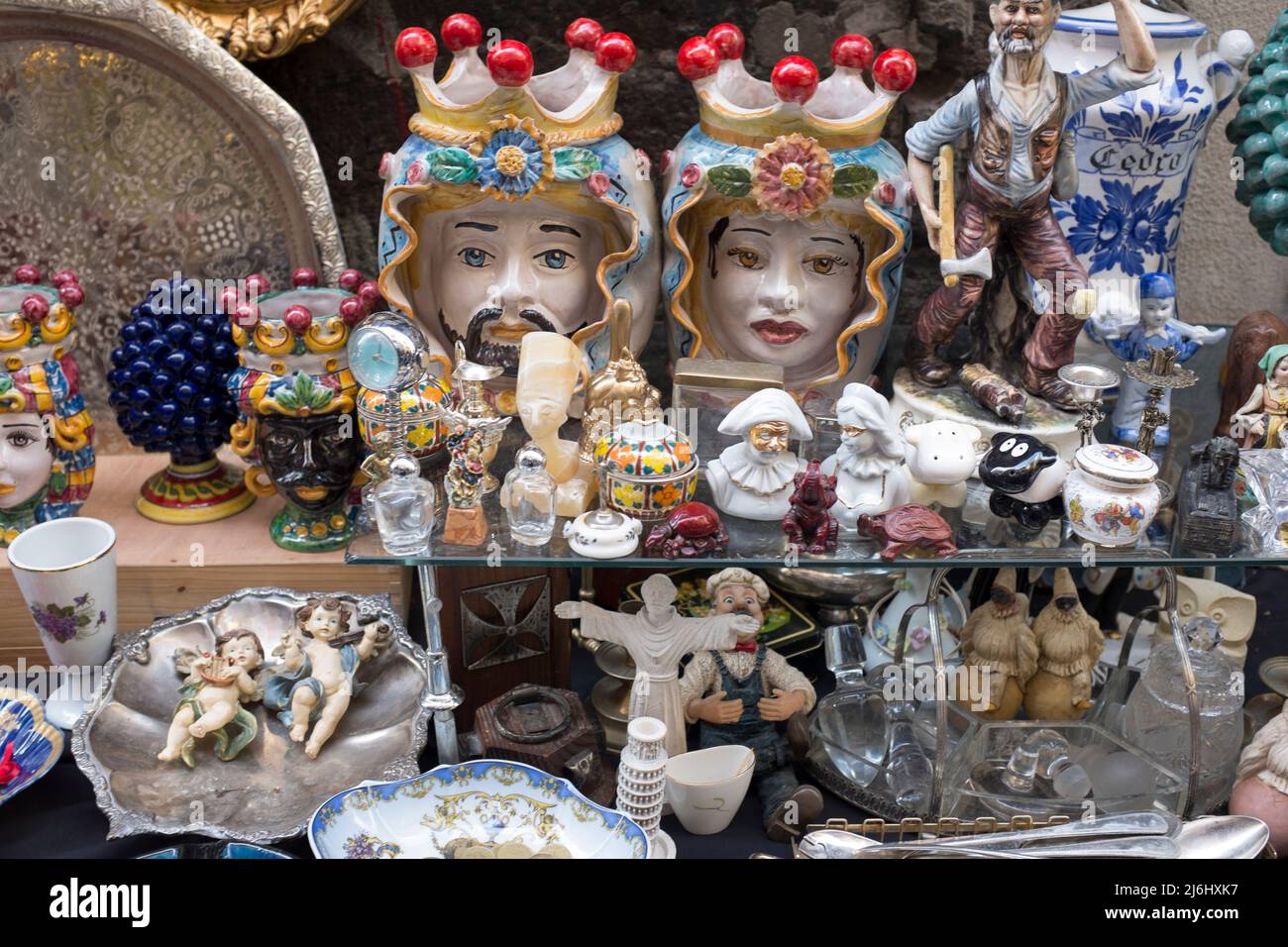 Antique Shop Display Spaccanapoli Naples Italy Stock Photo - Alamy