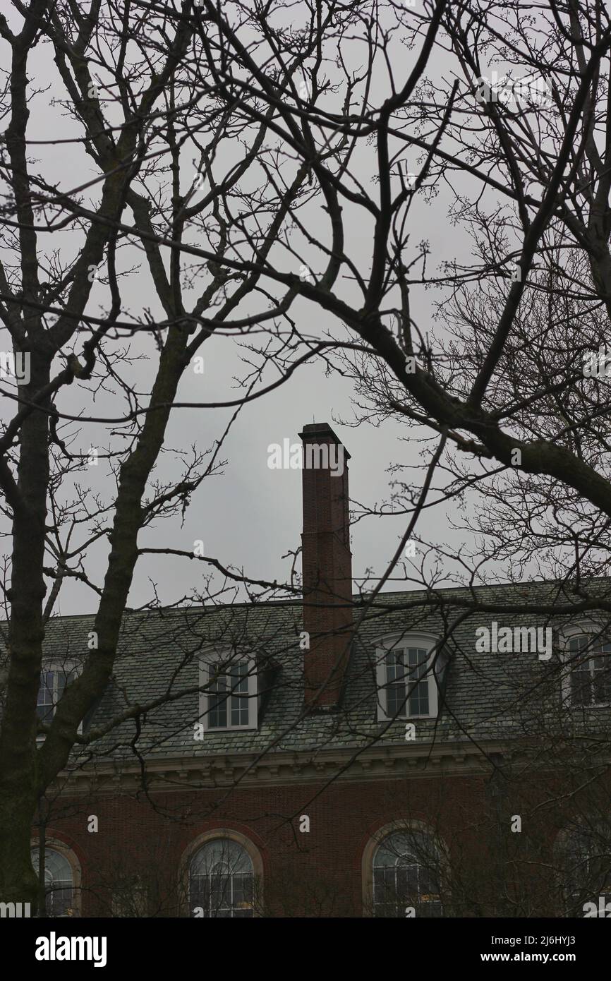 The tall chimney of a traditional colonial building Stock Photo - Alamy