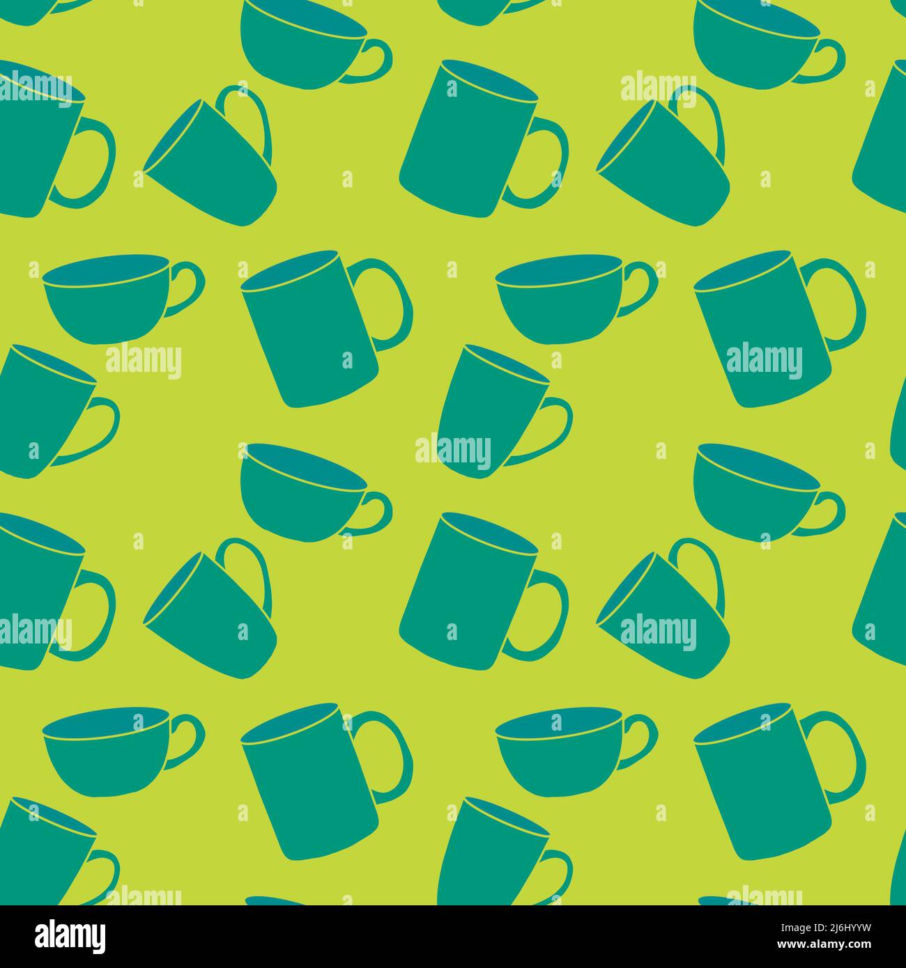 Breakfast seamless cup pattern for fabrics and textiles and packaging ...