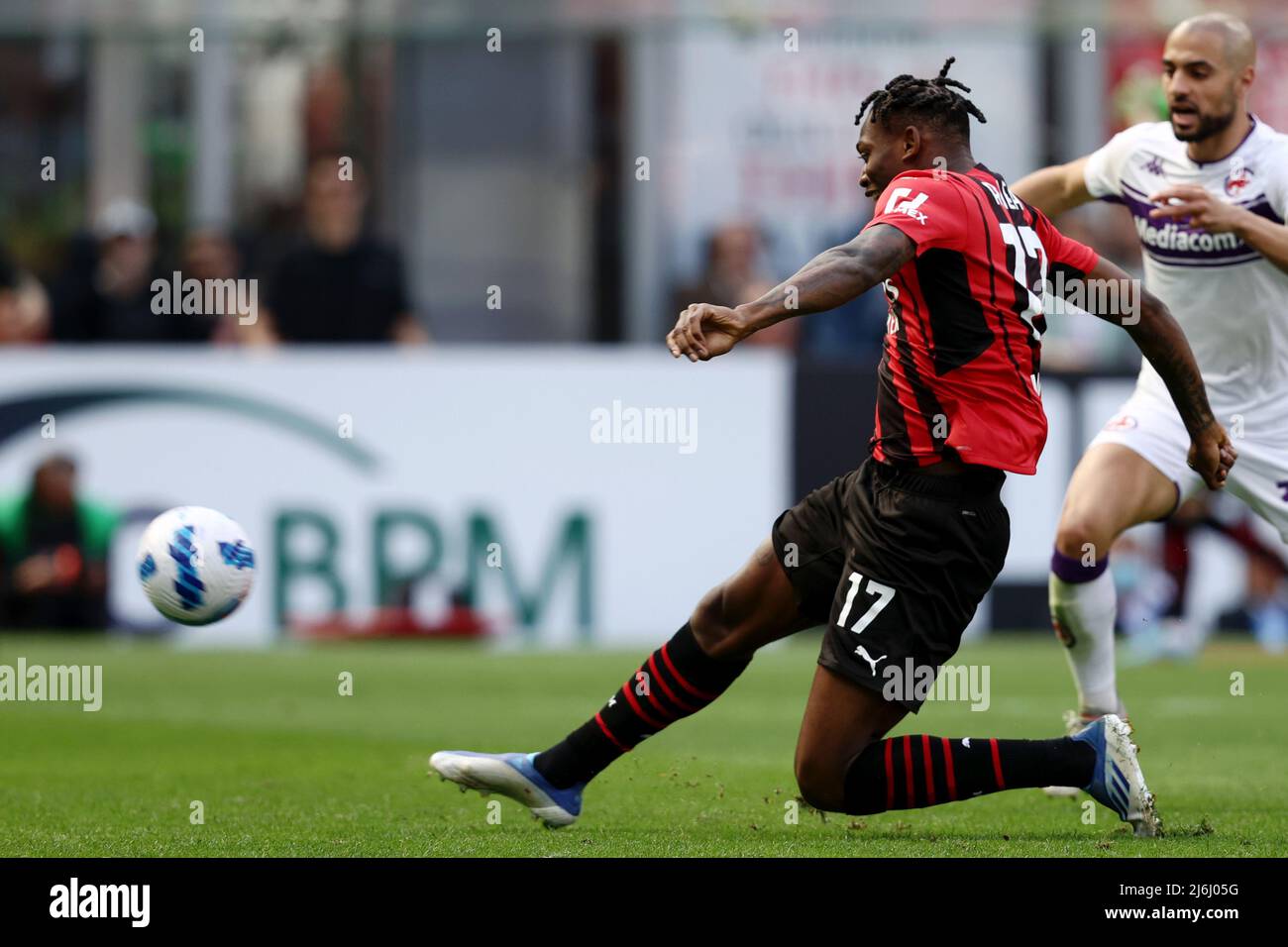 San Siro stadium, Milan, Italy, May 01, 2022, Rafael Leao (AC Milan ...