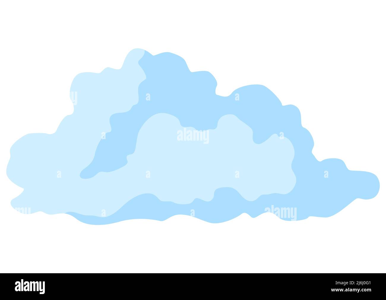 Stylized image of cloud. Natural scene illustration. Abstract style ...