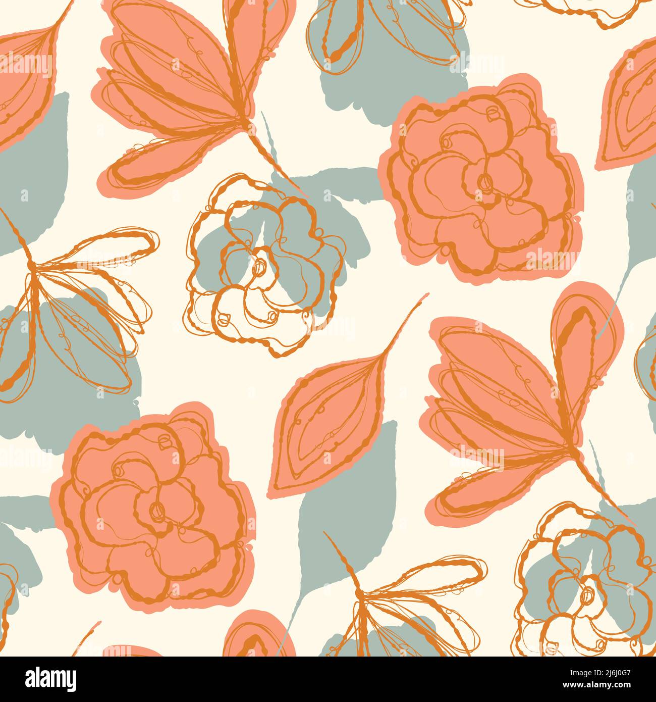 Natural chic boho flower seamless pattern in ditzy wildflower style ...