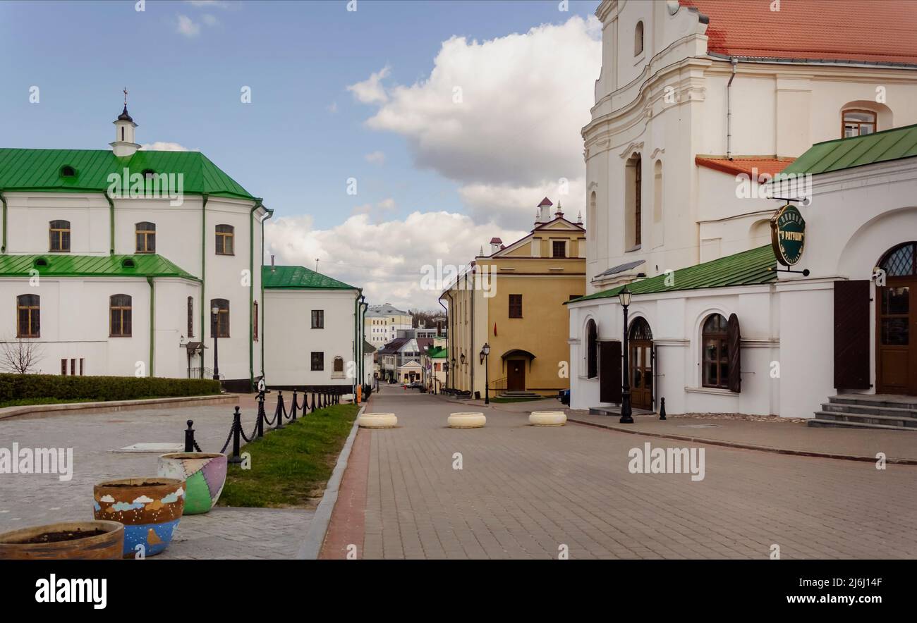 European old courtyard .Shops and restaurants of the Old Town in the ...