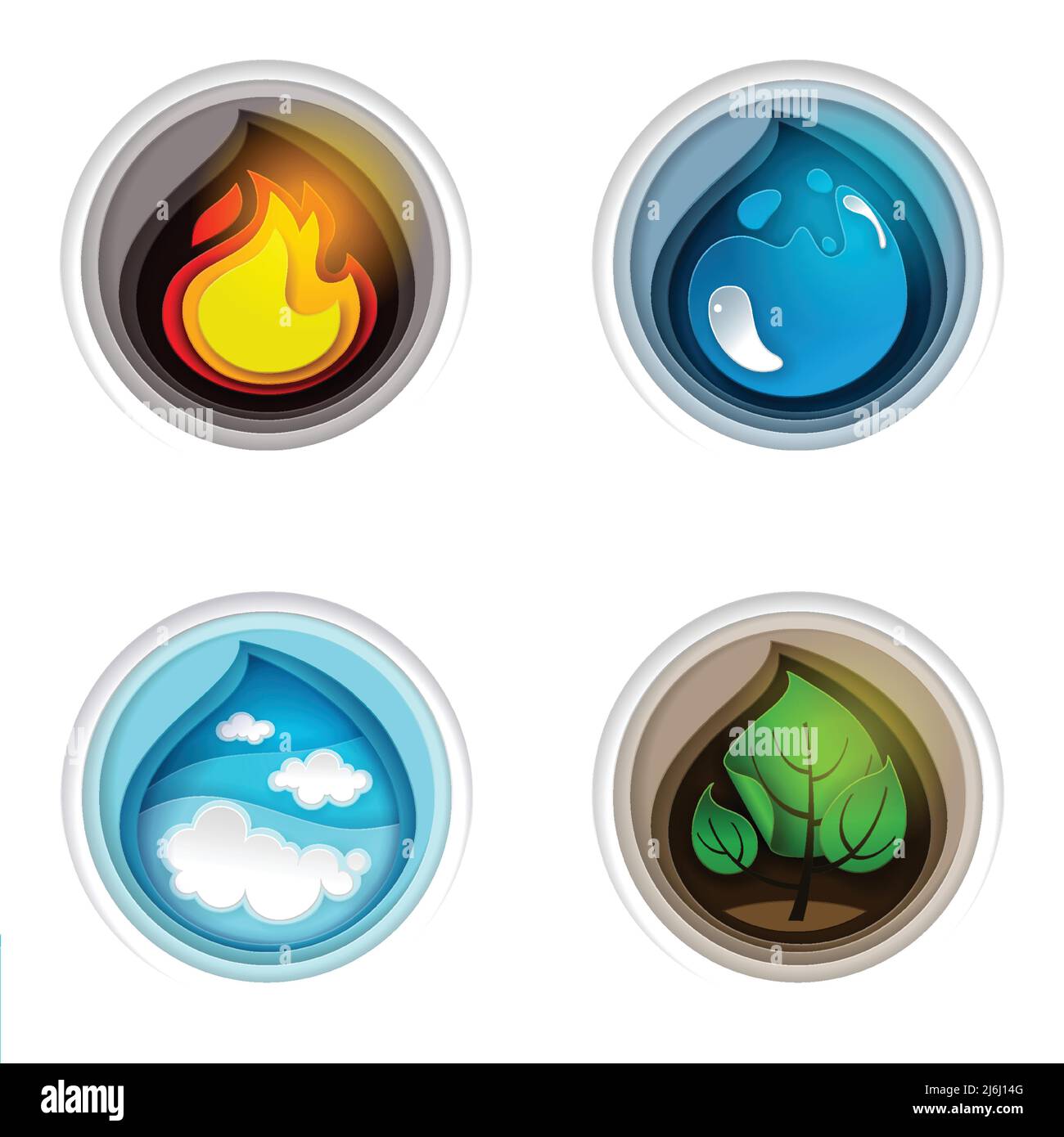 Paper cut water drop Stock Vector Images - Alamy