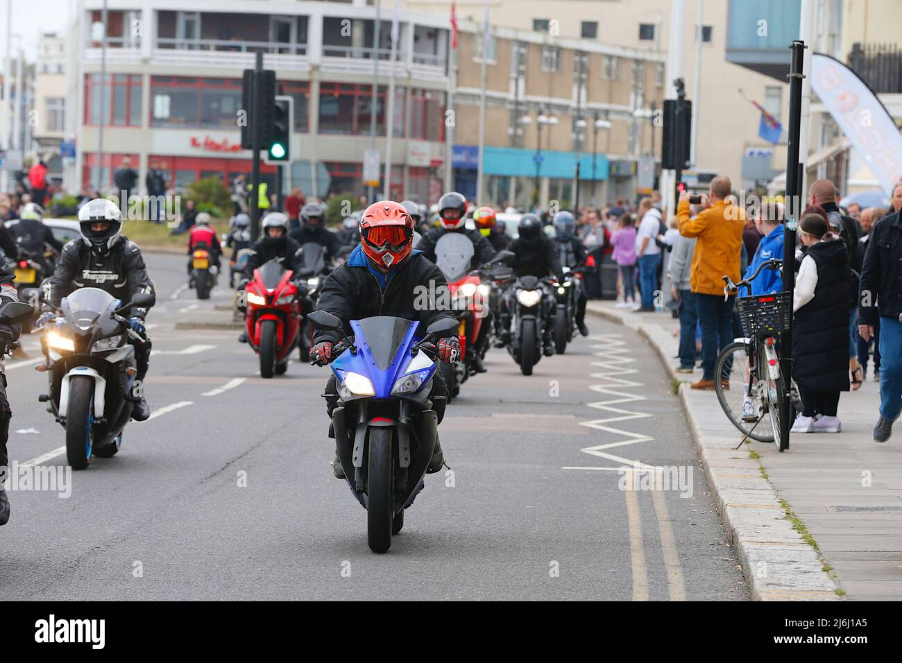 Hastings, East Sussex, UK. 02 May, 2022. 2022 Traditional May Day Bike ...