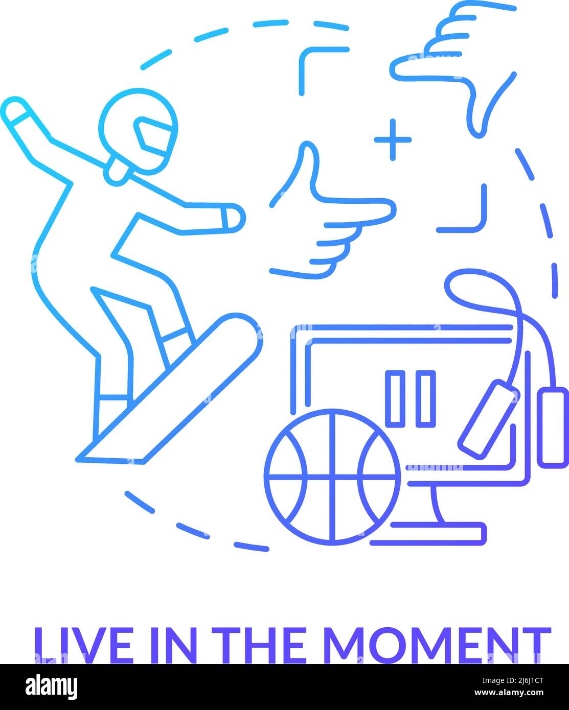 Live in the moment Stock Vector Images - Alamy