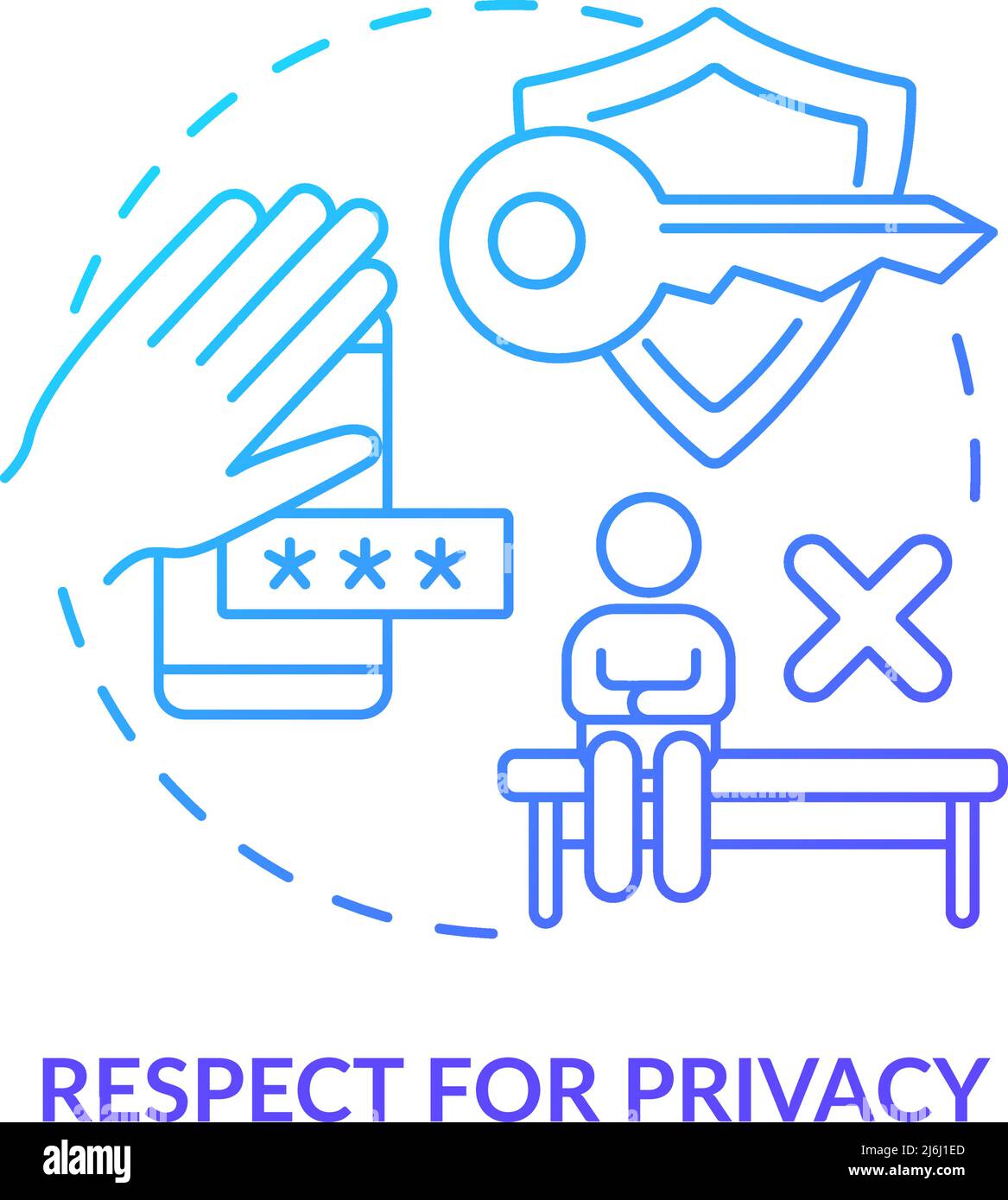 Respect for privacy blue gradient concept icon Stock Vector Image & Art ... Respect for privacy blue gradient concept icon Stock Vector Image & Art ...