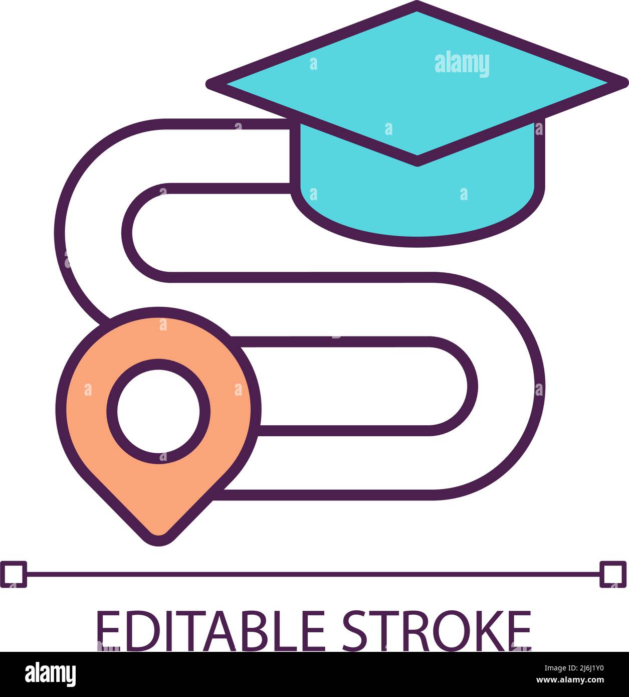 Way to get education RGB color icon Stock Vector Image & Art - Alamy