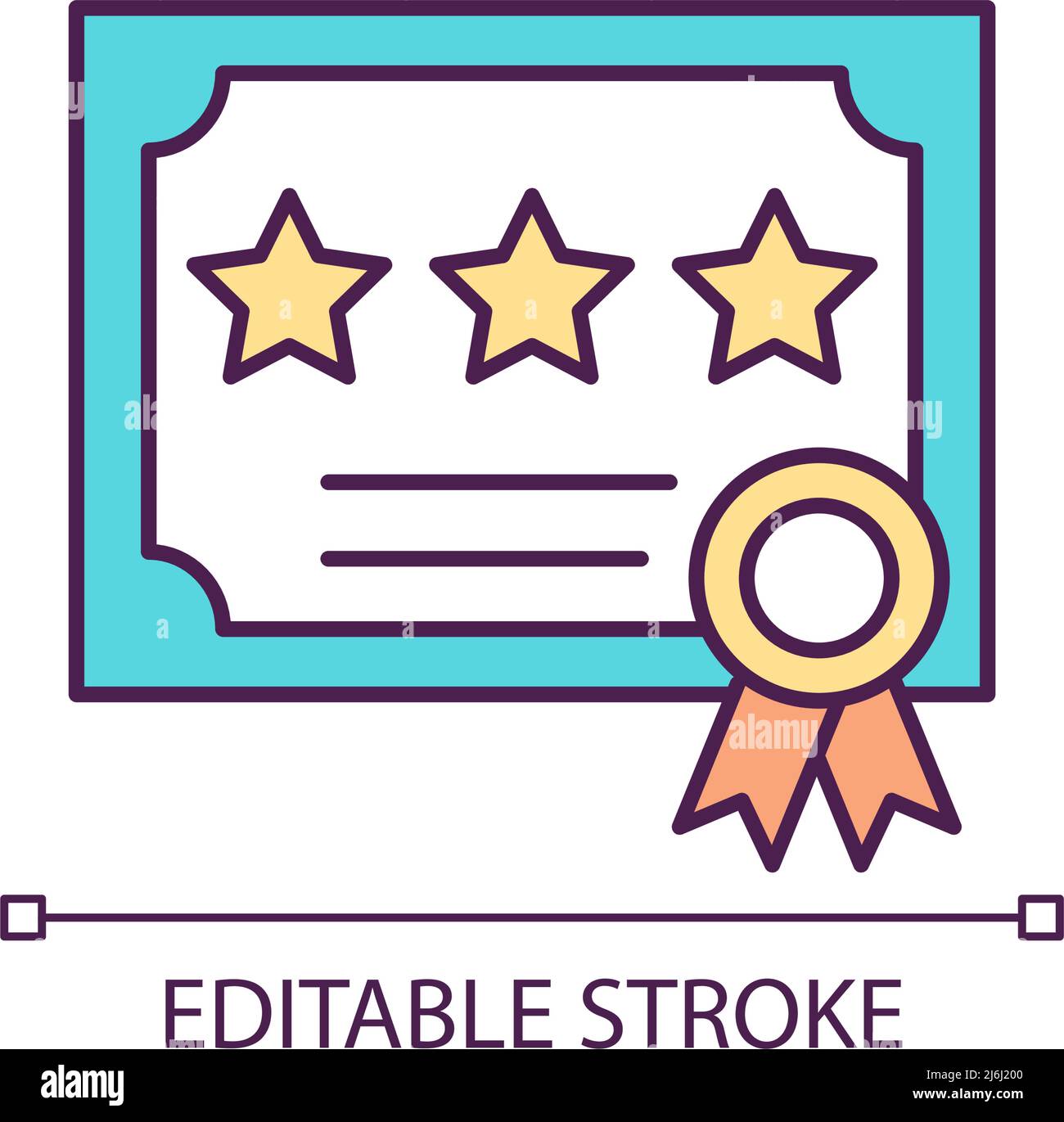 Certificate of completion RGB color icon Stock Vector Image & Art - Alamy