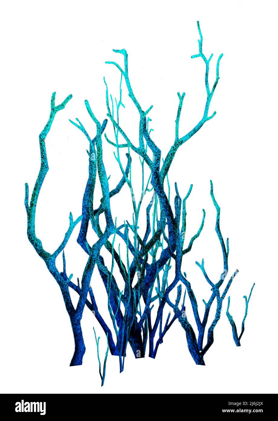 3D rendering of a fantasy alien grass isolated on white background ...