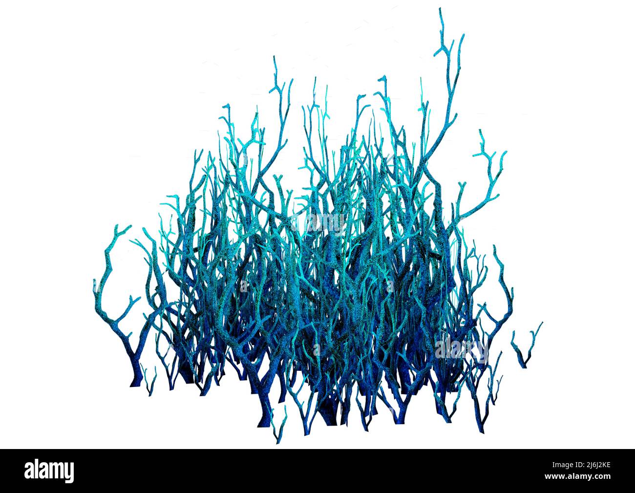 3D rendering of a fantasy alien grass isolated on white background ...