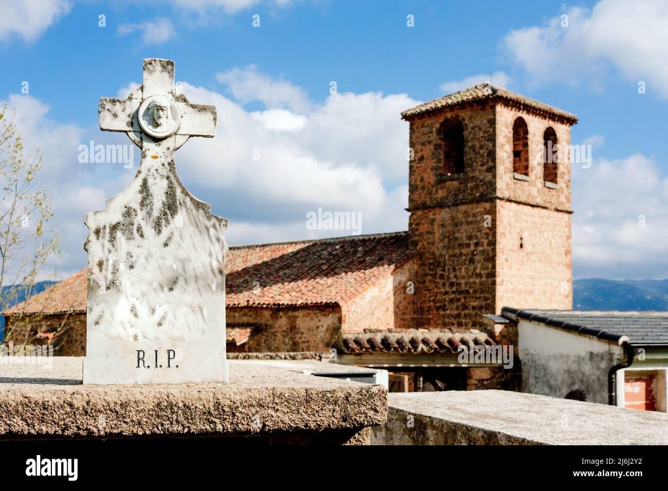 Small cemetery with old tombs still in use for the inhabitants of ...