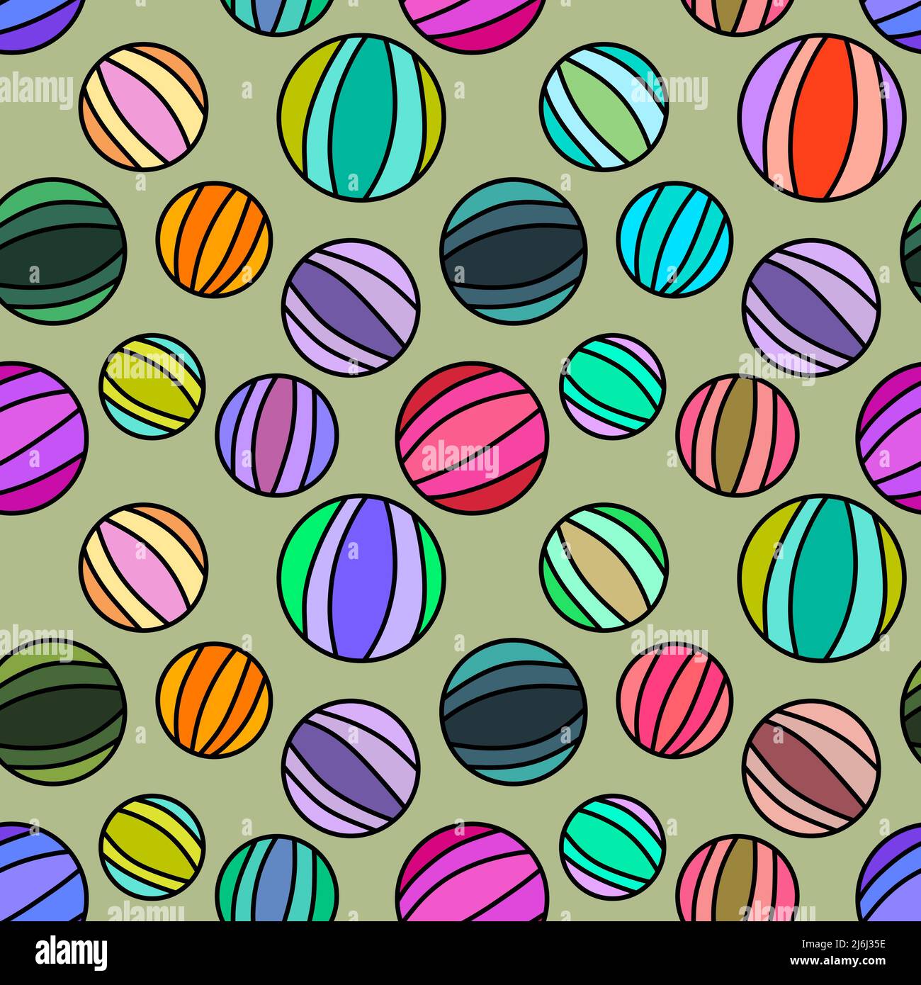Kids seamless summer beach ball pattern for fabrics and packaging and ...
