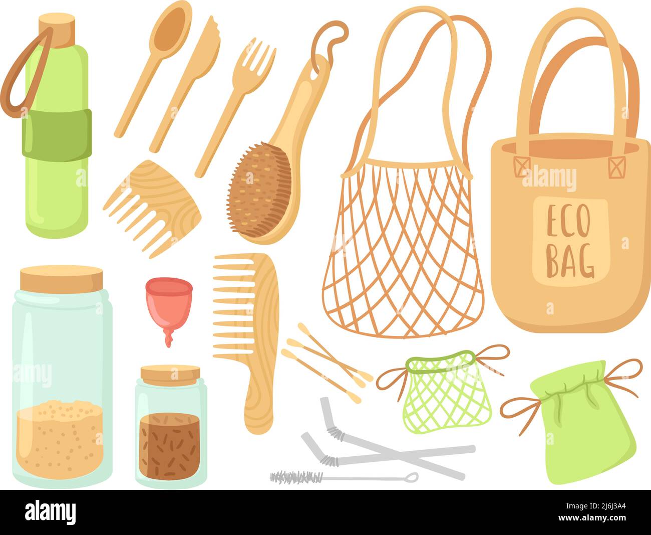 Bamboo containers Stock Vector Images - Alamy