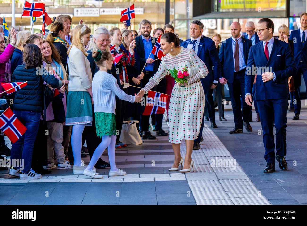 Crown Princess Victoria and Prince Daniel of Sweden during a visit to ...