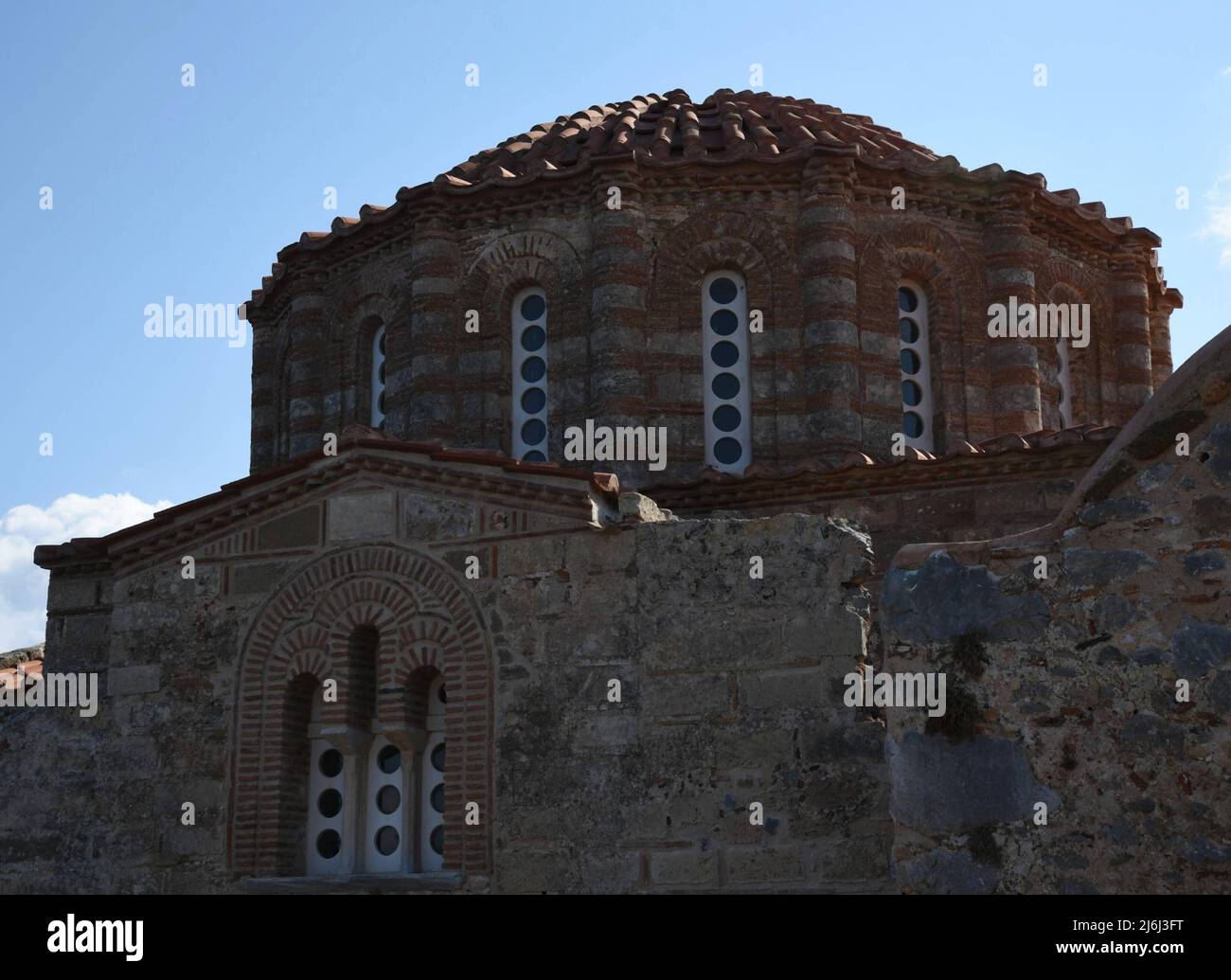 Landscape with scenic dome view of Aghia Sophia a 12th century ...