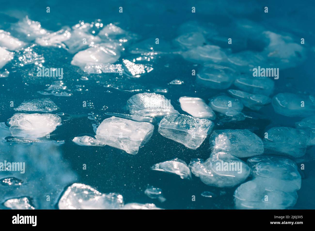 Ice Cube Melting In The Sun