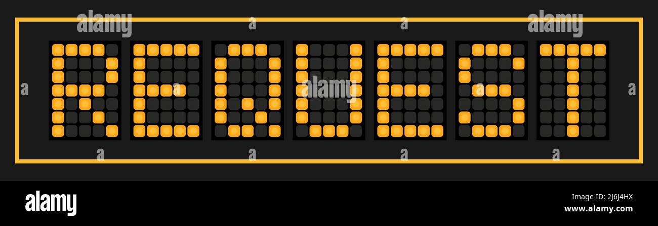 Orange color led in word request on black background Stock Vector Image ...