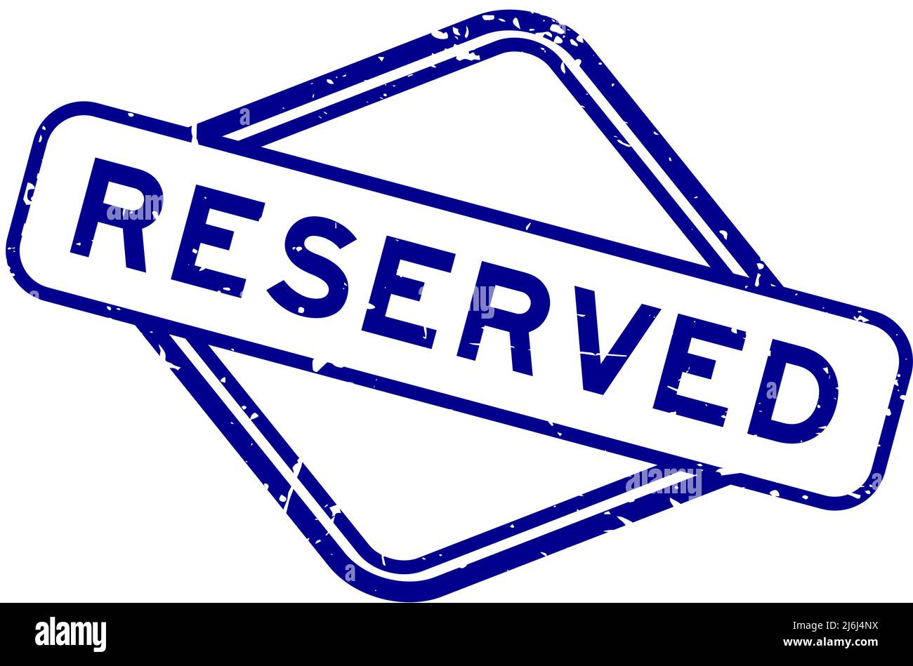 Grunge blue reserved word rubber seal stamp on white background Stock ...