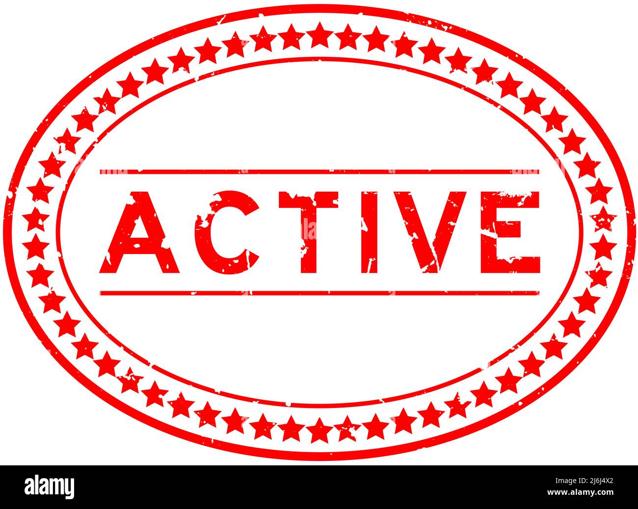 Grunge red active word oval rubber seal stamp on white background Stock Vector Image & Art - Alamy