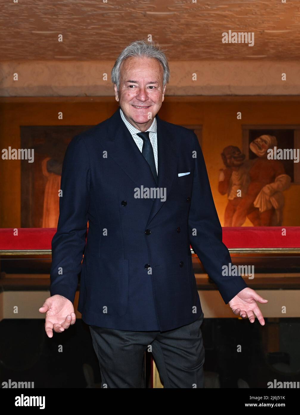 Milan, Italy Teatro Manzoni photocall Montagne Russe theater with ...