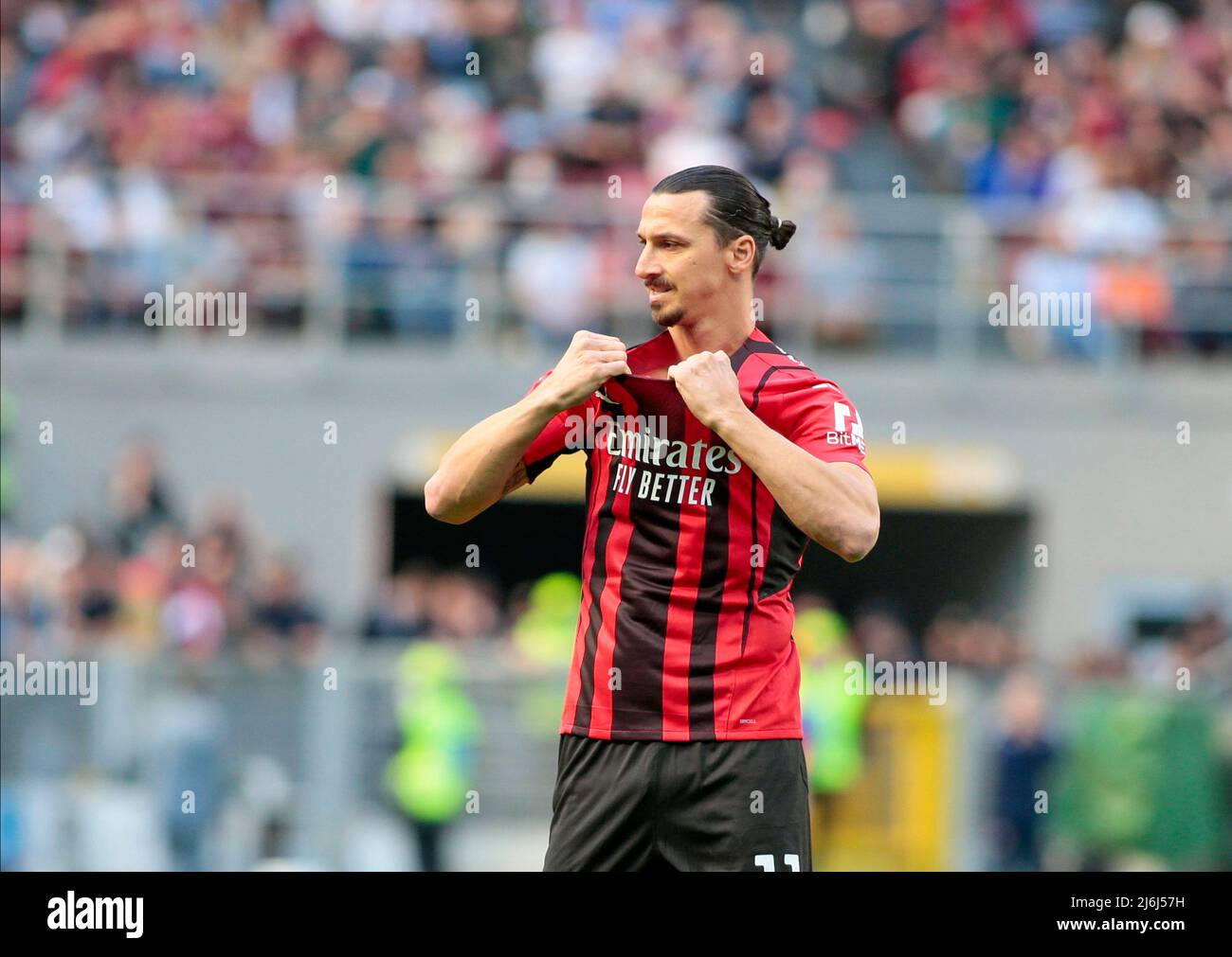 Zlatan Ibrahimovic (Ac Milan) during the Italian championship Serie A ...