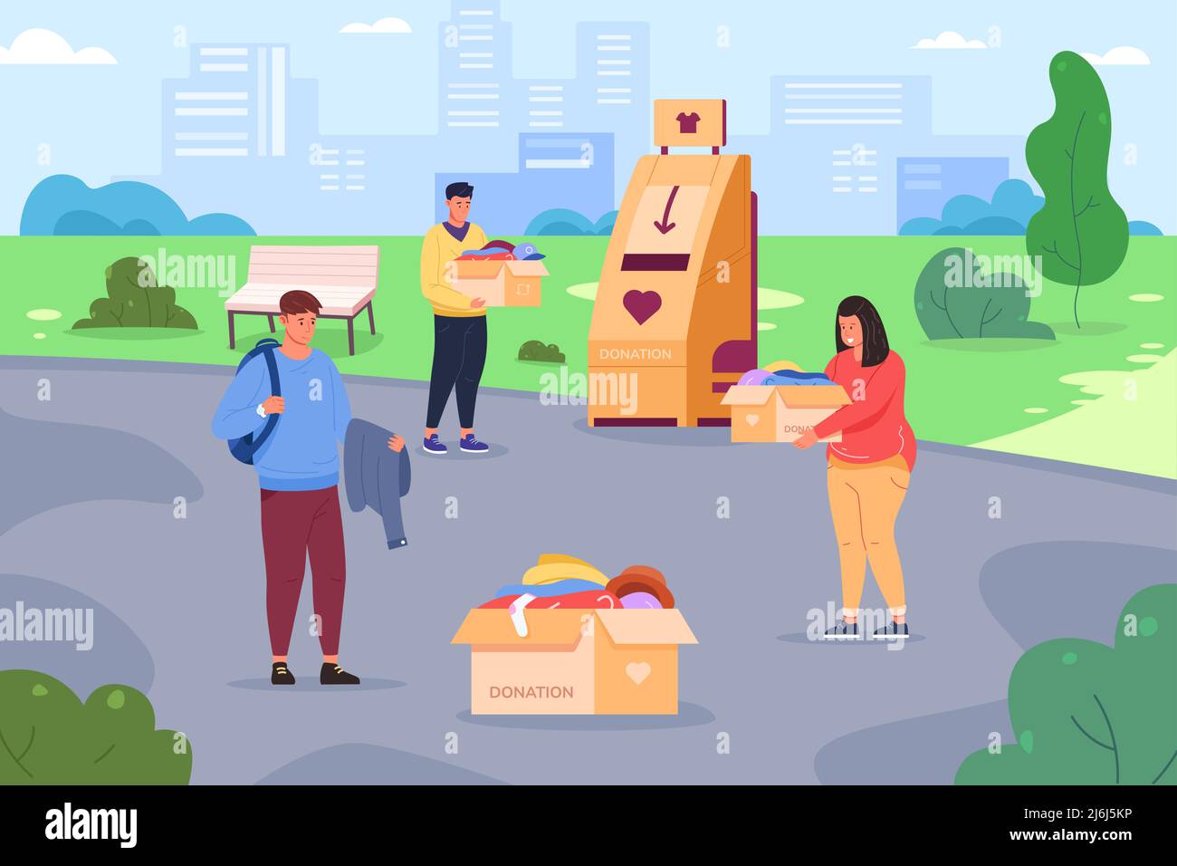 People donate clothes. Minimal cloth donatives, human donation give box ...