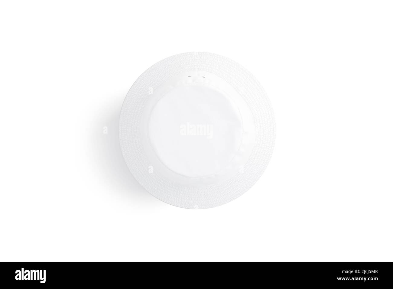 Blank white bucket hat mockup, top view Stock Photo - Alamy