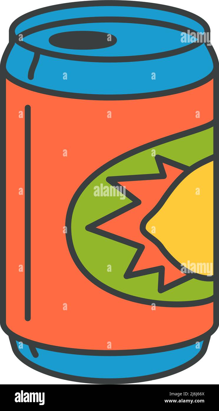 Retro lemon soda open can pop art groovy t shirt print decorative ...