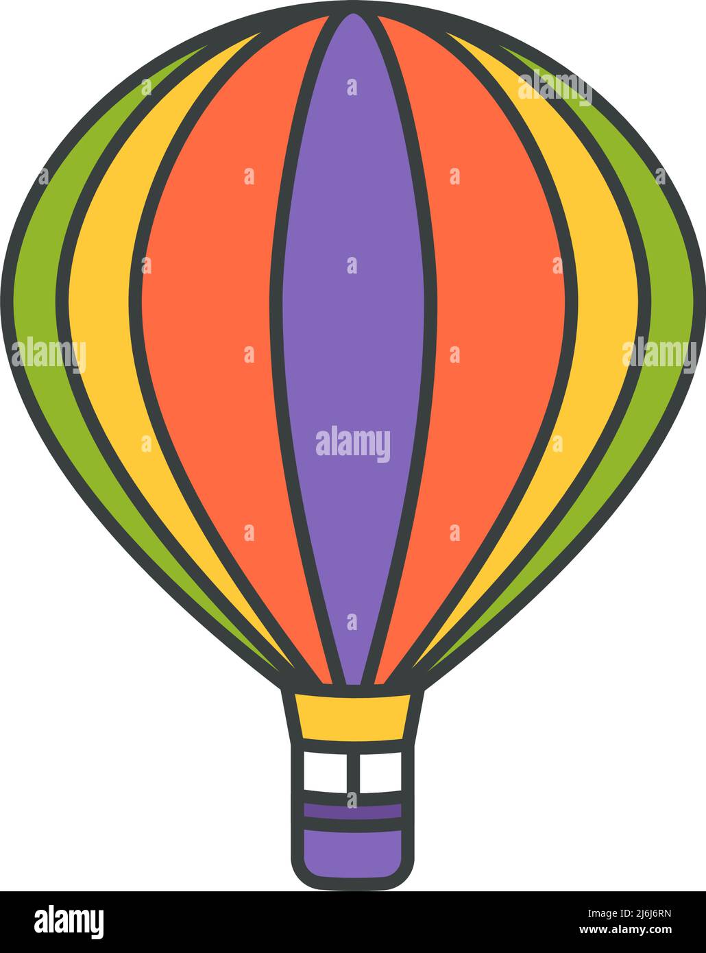 Hot Air Balloon Basket Vector Balloon Basket Illustration, The