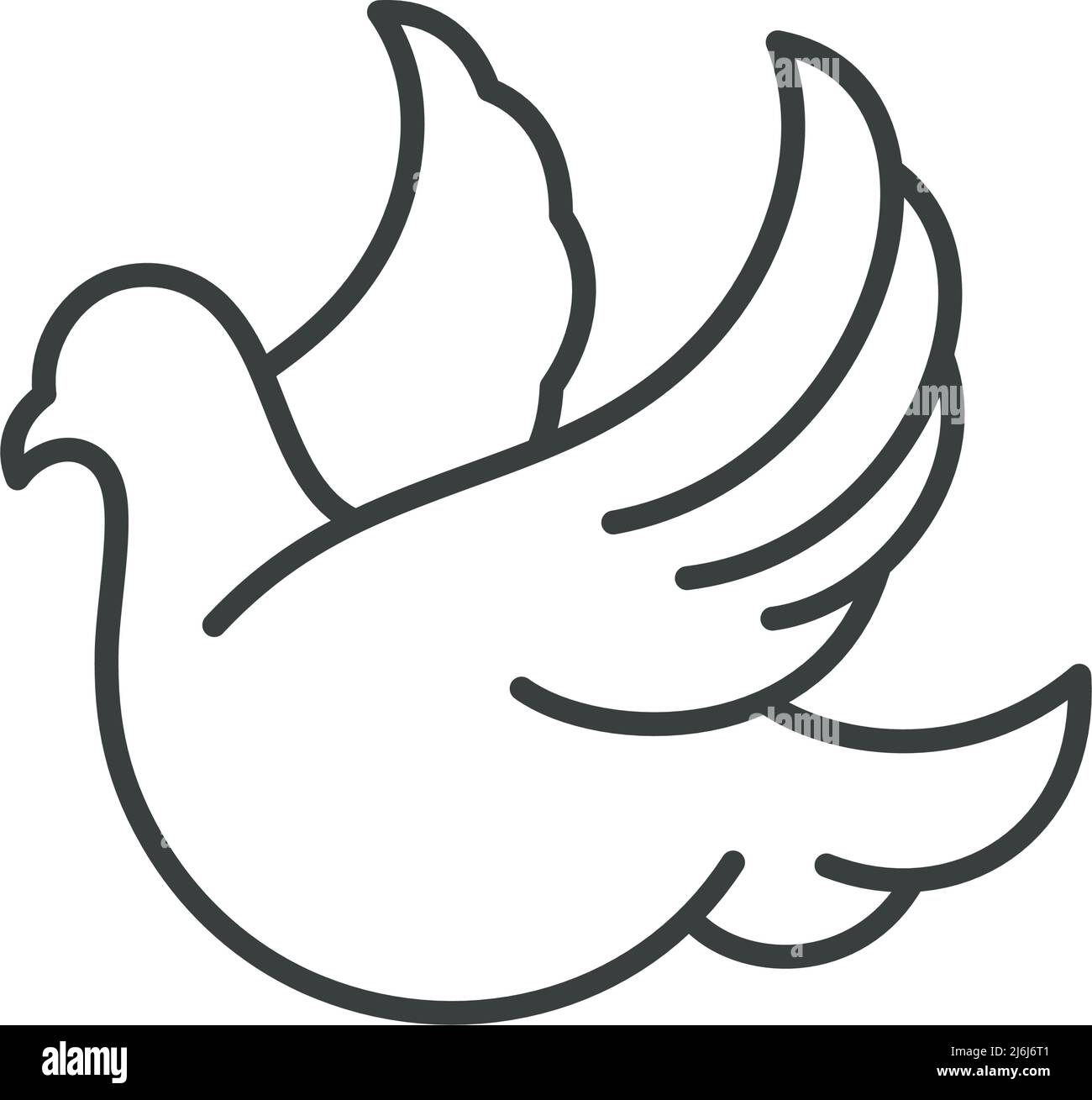 Simple Dove Silhouette