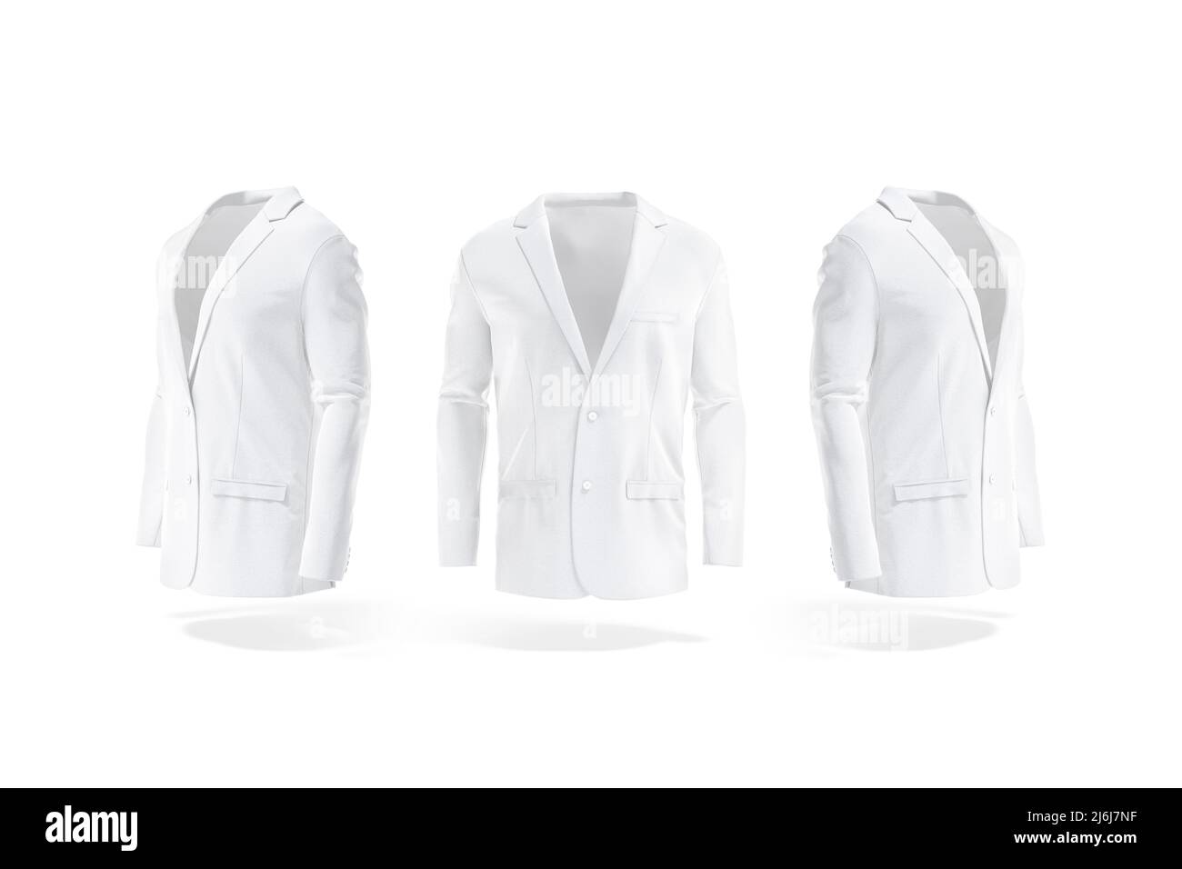 Blank white men blazer mockup, front and side view Stock Photo - Alamy